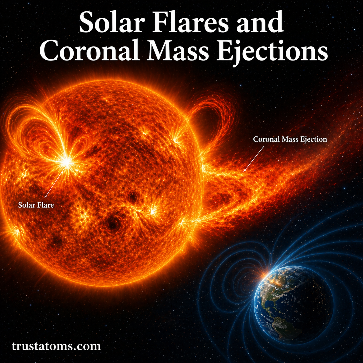Solar Flares and Coronal Mass Ejections - Trust Atoms