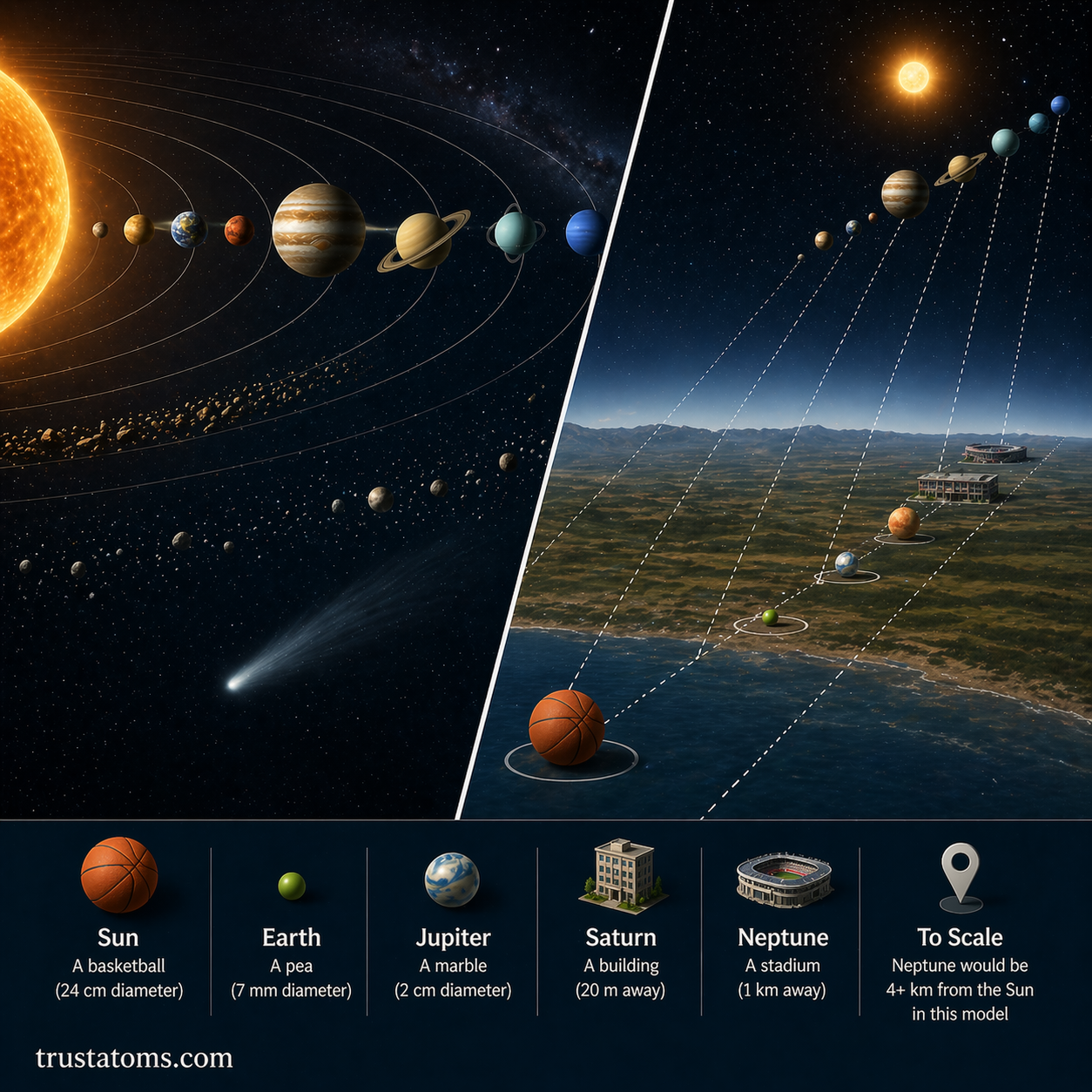Solar System Scale and Distance - Trust Atoms
