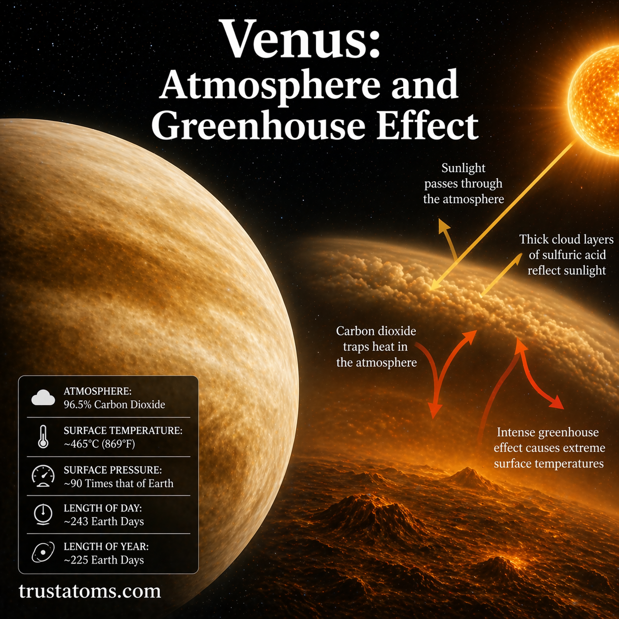 Venus: Atmosphere and Greenhouse Effect - Trust Atoms